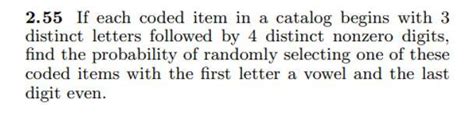 Solved 255 If Each Coded Item In A Catalog Begins With 3
