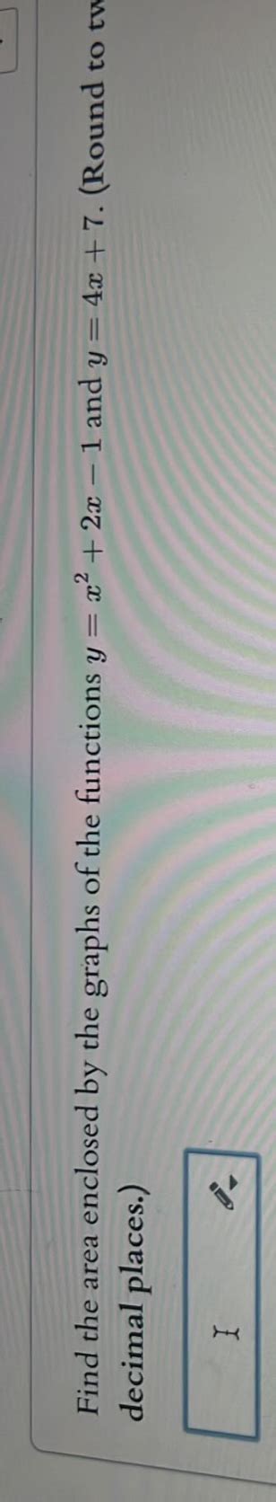 find the area enclosed by the graphs of the functions