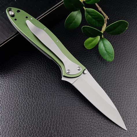 Cuchillo De Bolsillo Plegable Olive Leeek 29 Pulgadas 8cr13mov