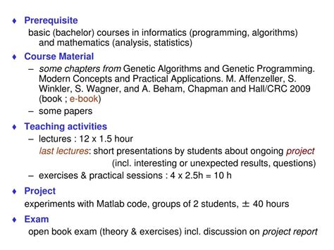 PPT H D A Genetic Algorithms And Evolutionary Computing Dirk Roose PowerPoint Presentation