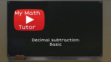 ALEKS Decimal Subtraction Basic YouTube