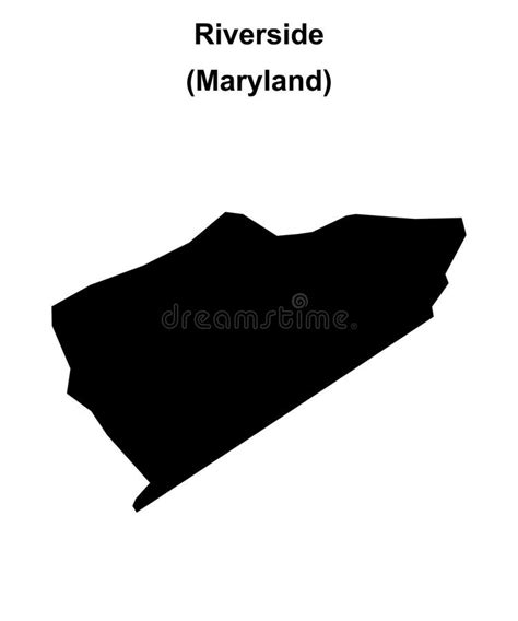 Riverside Outline Map Stock Vector Illustration Of Tourism 387370503