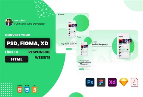 convert psd to html css responsive website by aarrohan fiverr