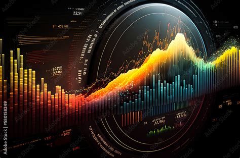 Market Computer Graph Stock Market Chart With Japanese Candlesticks Indicating Crypto Growing