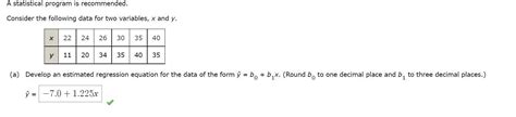 solved a statistical program is recommended consider the