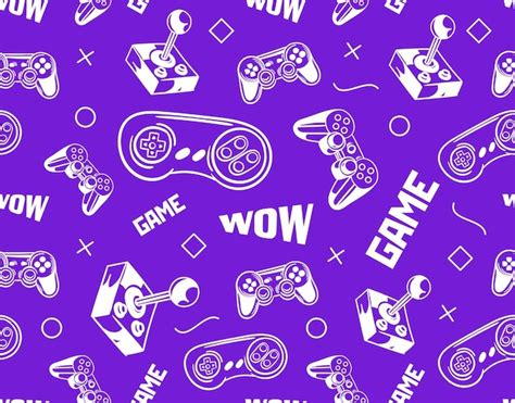Premium Vector Game Seamless Pattern