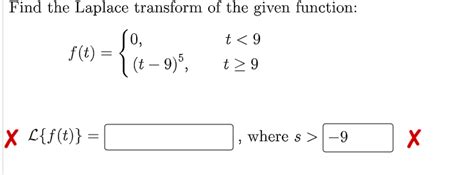 Solved Find The Laplace Transform Of The Given Function Chegg