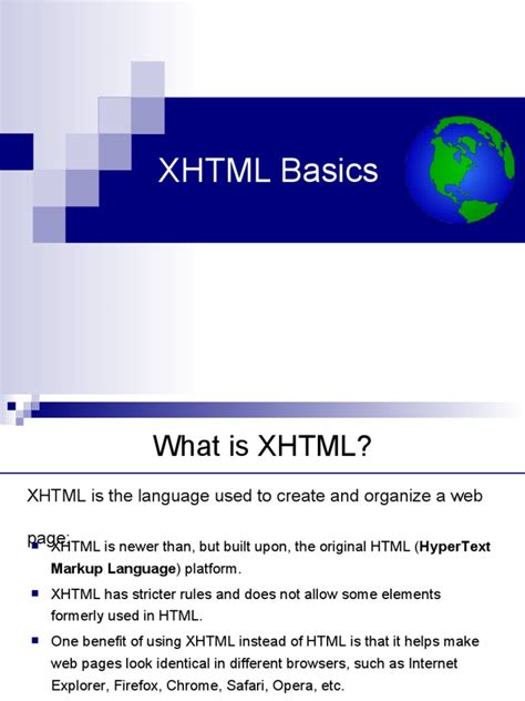 1 Xhtml Basics Pdf Html Xhtml