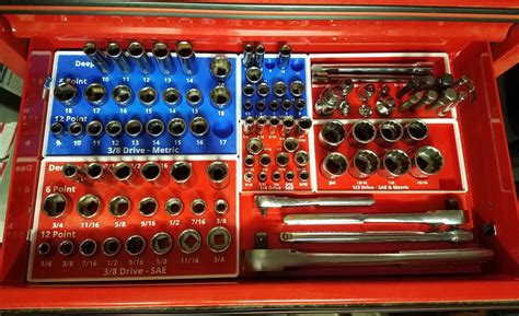 Socket Ratchet Drawer Organizer Gridfinity By ShopTeacher Download Free STL Model
