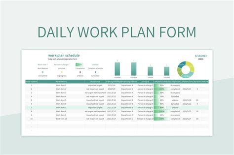 Daily Work Plan Form Excel Template And Google Sheets File For Free Download Slidesdocs