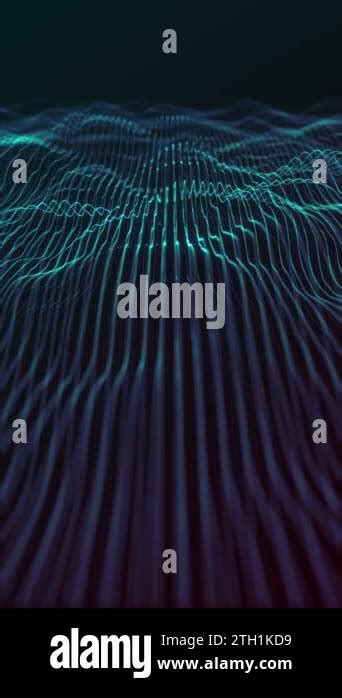 Abstract Digital Waving Lines Fx Background Loop 4k Animation Of An