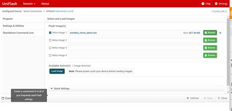 Iwr6843isk Uniflash中点击load Image后卡顿无反应 传感器论坛 传感器 E2e™ 设计支持