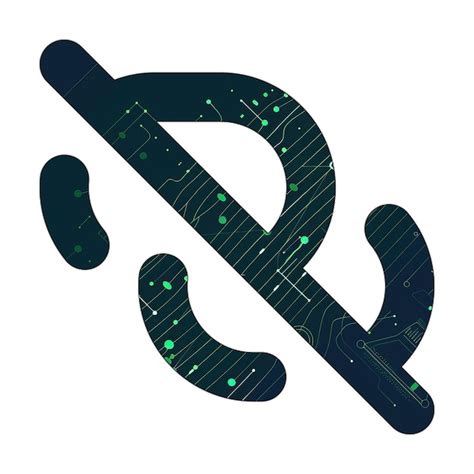 Premium Photo Link Horizontal Slash Icon Green Technology Texture