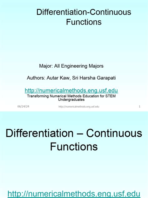 Mws Gen Dif Ppt Continuous Pdf Finite Difference Mathematical Relations