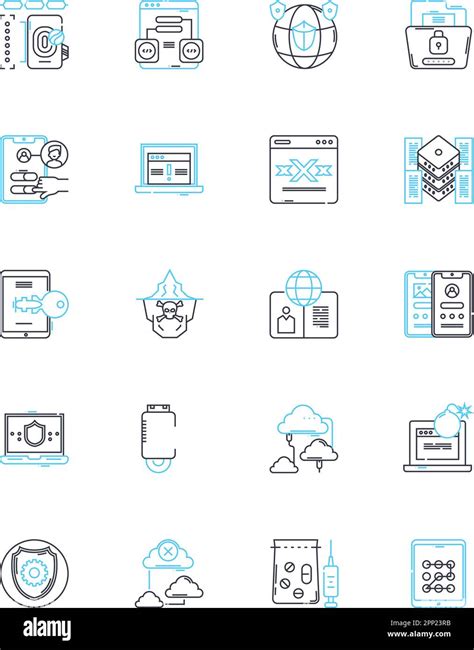 Safety Linear Icons Set Protection Security Sanctuary Assurance Precaution Shield Cover