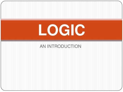 introduction to logic