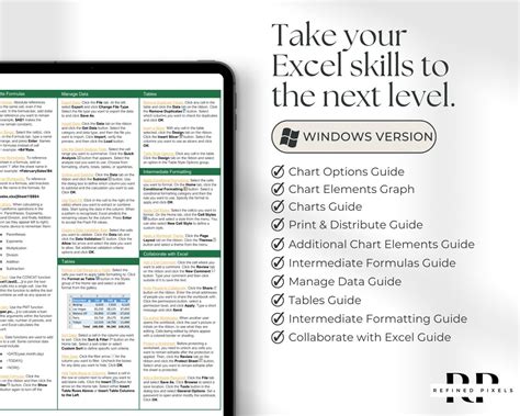 Excel Shortcuts For Windows Excel Cheat Sheet Guide Excel Formulas Microsoft Excel Gift Excel