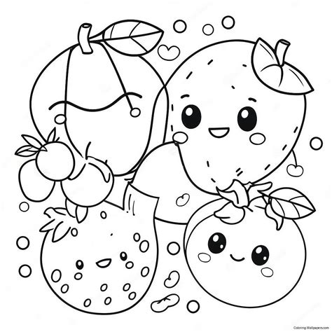Cute Chibi Fruits Coloring Page 70505 55798