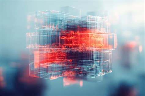 Modern Cloud Computing Framework Design Stock Illustration