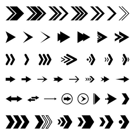 Premium Vector Set Of Directional Arrow Sign Icon Vector Design Concept