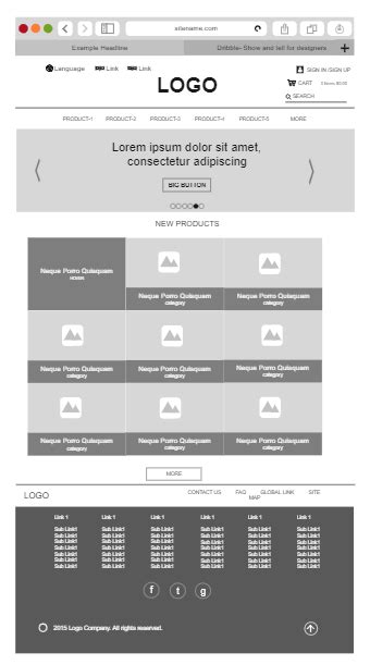 Designer Website Wireframe Edrawmax Templates
