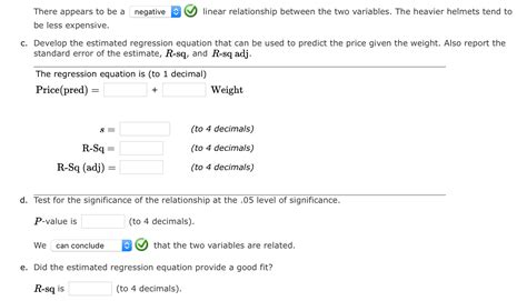 Solved Negative Linear Relationship Between The Two Chegg