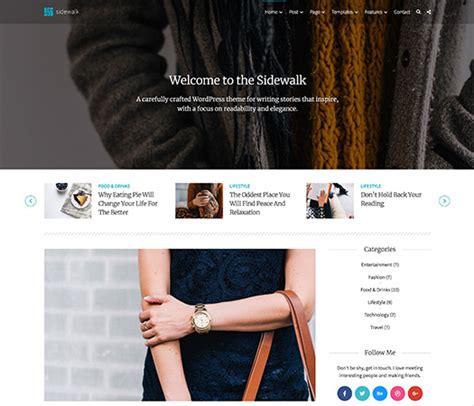 Vlog Wordpress Theme Live Preview Meks