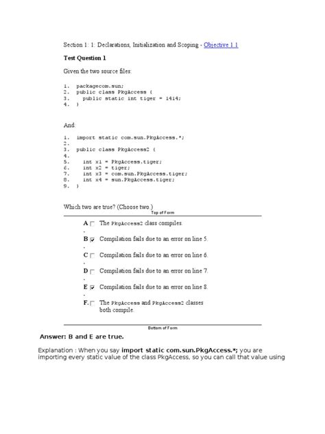 Examen 01 Java Oracle Pdf C Programming Language Method Computer Programming