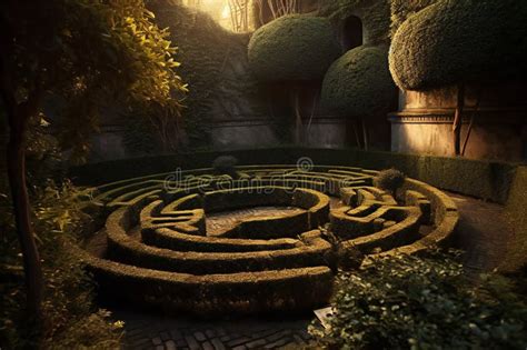 Navigating The Labyrinth Of Success AI Generated Stock Illustration