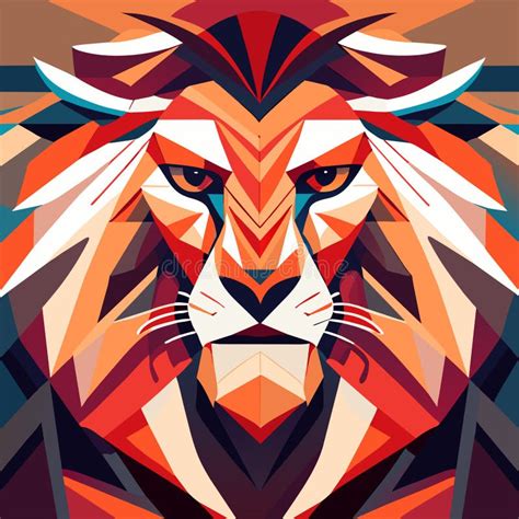 Tiger Head In Abstract Style Vector Illustration Of A Tiger Head Stock Vector Illustration Of