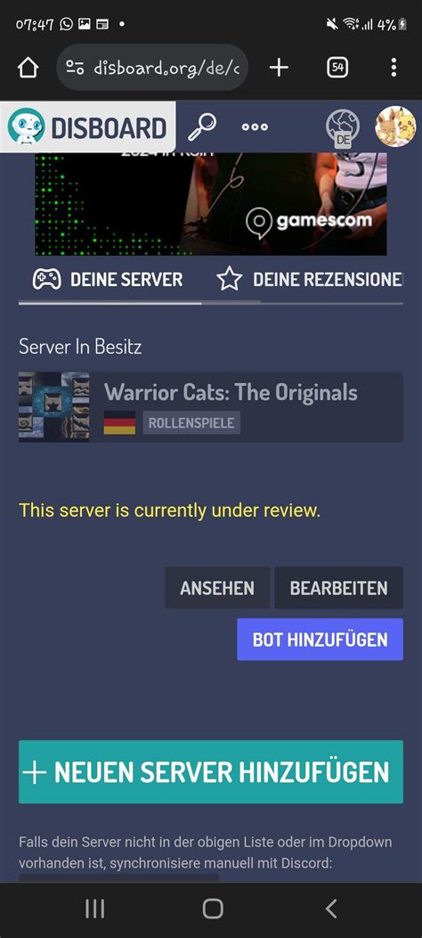 Disboard Fehler Beim Laden Des Servers Discord Discord Server
