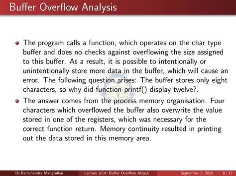 Lecture 15 Buffer Overflow Attack Non Malicious Attack Ppt