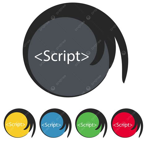 ícone Do Símbolo De Sinal De Script Da Linguagem De Programação