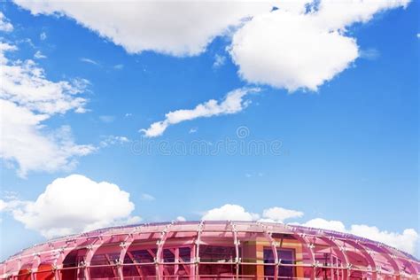 Plexiglass Structure Against The Sky Stock Image Image Of Shine