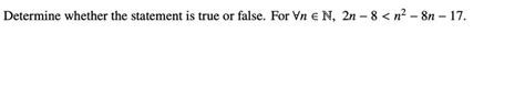 Solved Determine Whether The Statement Is True Or False For Chegg
