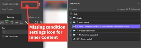 Add Contition Settings Iconmodal For Inner Content Oxygen Element