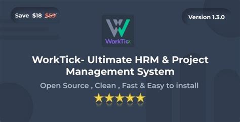 worktick hrm and project management v1 3 0 人力资源管理 hrm 系统源码下载 芒果运营