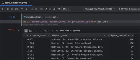 Work With Sql Cells Dataspell Documentation