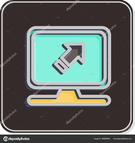 icon computer system related machine learning symbol glossy style