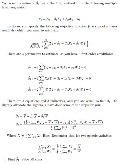 Solved You Want To Estimate By Using The OLS Method From The Chegg