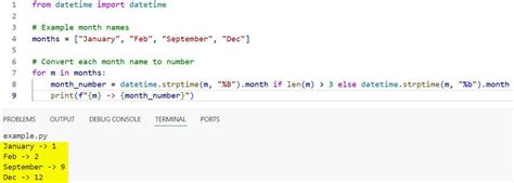 Convert Month Name To Number In Python