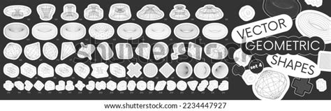 Set Stickers Different Linear Form Inspired Stock Vector Royalty Free