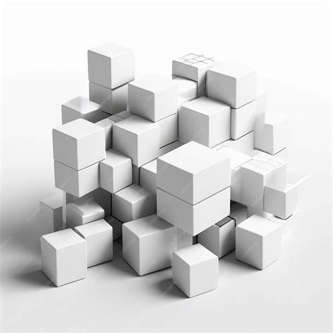 Abstract 3d Rendering Of Geometric Shapes A Composition In Dimensions Premium Ai Generated Image