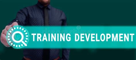 sign displaying training development concept meaning learn and expand
