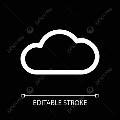 Linear Ui Icon In Cloud White For Dark Theme Vector Cloudy Prediction