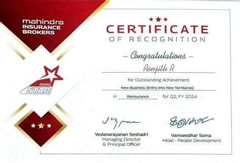 Renjith R On Linkedin Risingstar Teamrecognition Reinsuranceexcellence