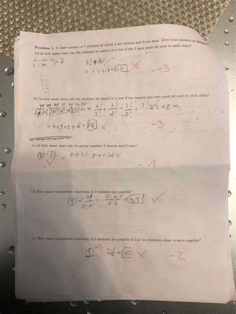 Solved Problem 1 A Class A In How Many Ways Can The Chegg Com