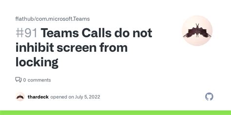 Teams Calls Do Not Inhibit Screen From Locking Issue 91 Flathub Com Microsoft Teams GitHub