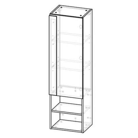 Пенал 1 дверный с нишей Sorento28h 400 Fasad