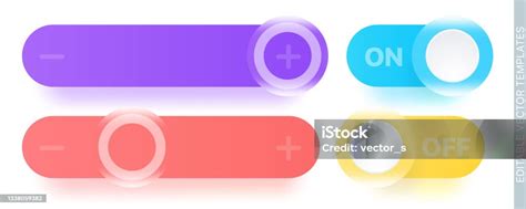 Ui 디자인을 위한 벡터 노이모티즘 버튼 및 스크롤 막대 세트 모션에 대한 스톡 벡터 아트 및 기타 이미지 모션 전화 사용